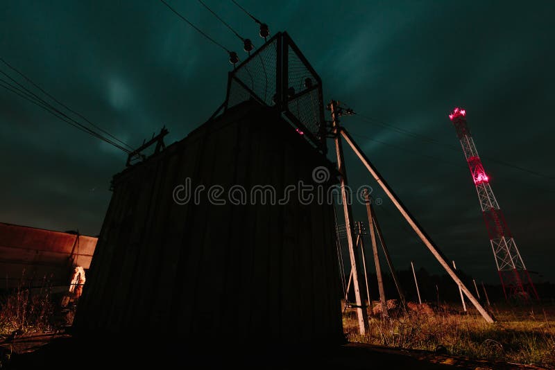 Electrical Transformer Station Stock Photo - Image of equipment ...