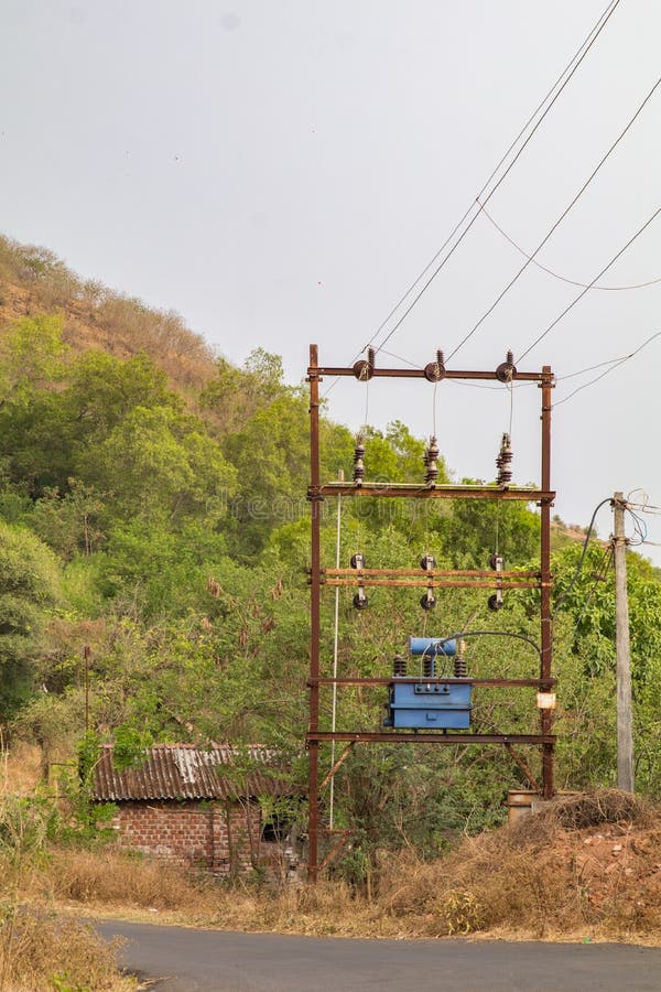 An Electrical Transformer in a Typical Indian Village Stock Photo ...
