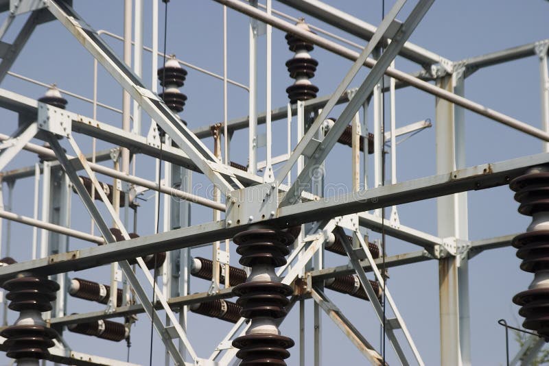 Electrical Transformer Yard Equipment Stock Photo - Image of ...