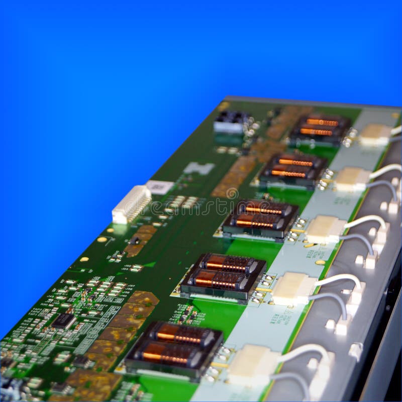 Electrical Transformers Aligned on PCB Stock Image - Image of ...