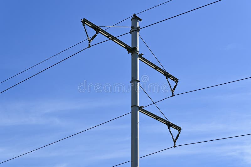 Electrical Transmission Pole Stock Image - Image of steel, energy ...