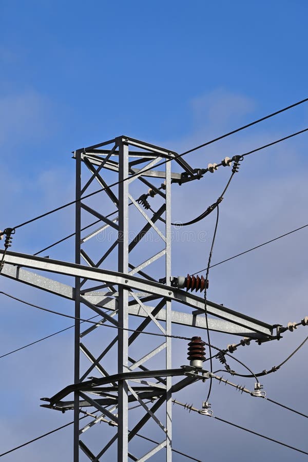 Electrical Transmission Pole Stock Photo - Image of wires, steel: 272736408