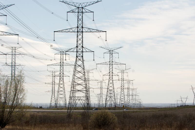 Electrical Transmission Tower Lines Stock Image - Image of electric ...