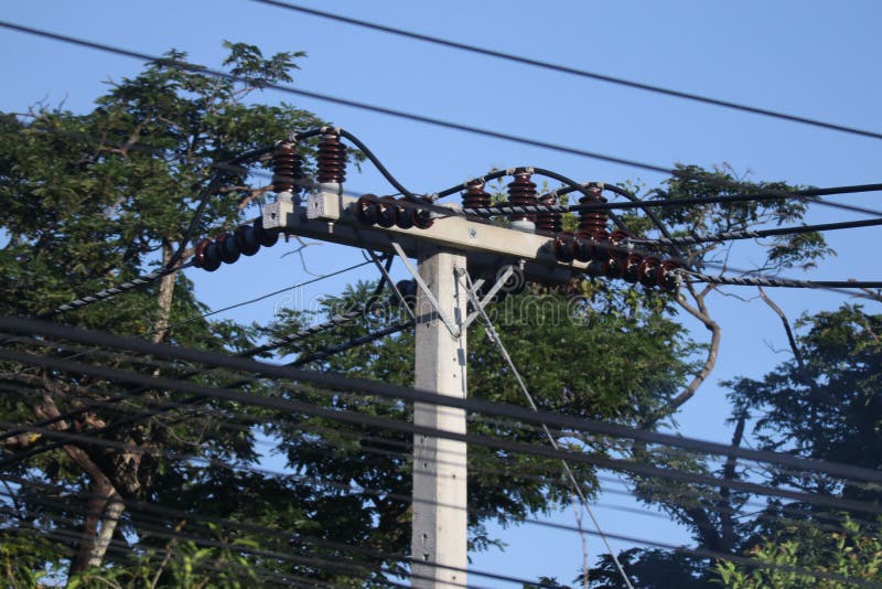 Electrical Transportation Systems, Light Poles and Cables the High ...