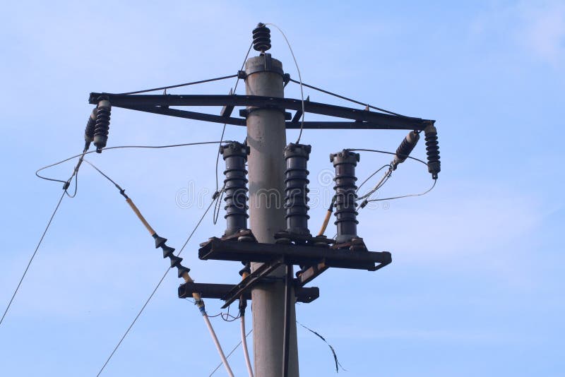 Electrical utility pole stock image. Image of connect - 5717149