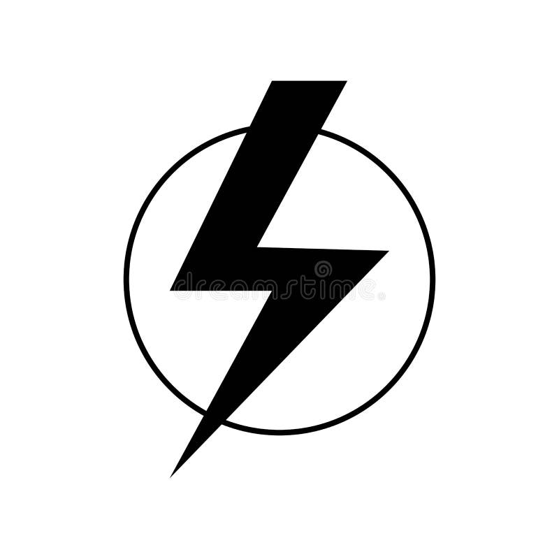 Electrical Voltage Icon Logo Vector Design Stock Vector - Illustration ...