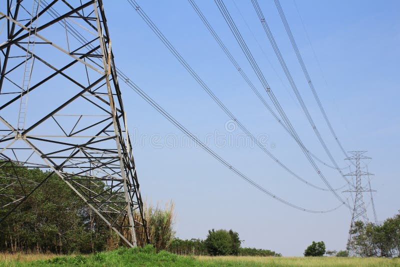 Electrical voltage line stock photo. Image of metal, powerlines - 52815522
