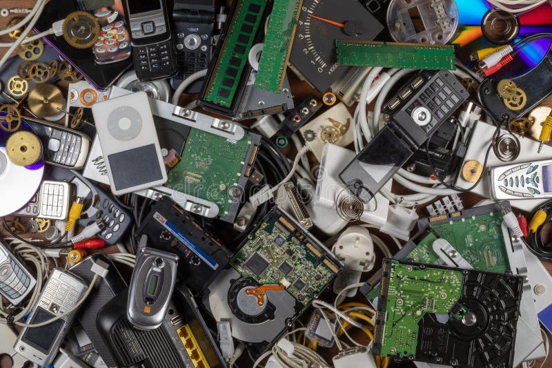 Electrical Waste - Old Technology for Recycling Editorial Stock Photo ...