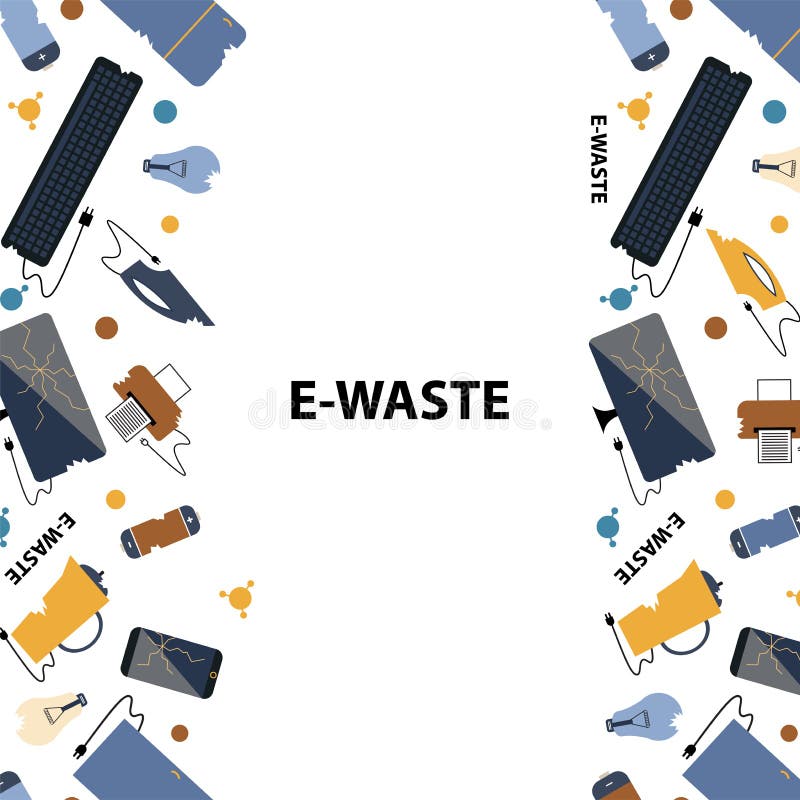 Electrical Waste Symbols Collection Stock Vector - Illustration of ...