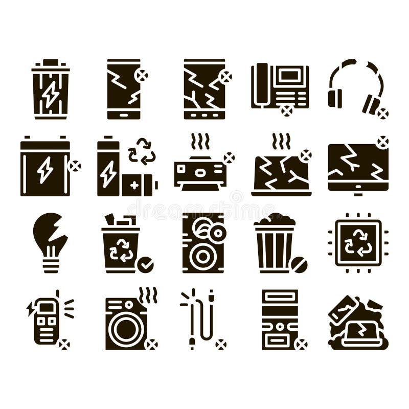 Broken Pictograms Stock Illustrations – 692 Broken Pictograms Stock ...