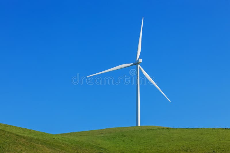 Electrical Wind Power Mill Over the Blue Sky Stock Photo - Image of ...