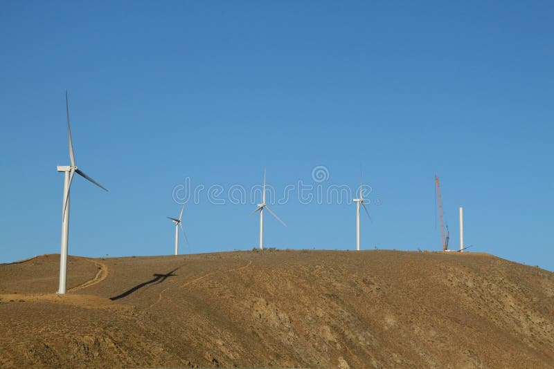 Electrical Windmill Being Built Stock Photo - Image of build, windmill ...
