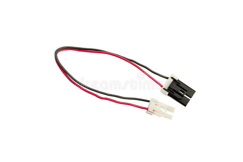 Electrical Wire Connector Isolated on White Background with Red and ...