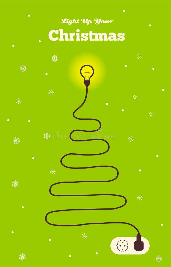 Electrical Wire Creates a Christmas Tree. Save the Trees Stock ...