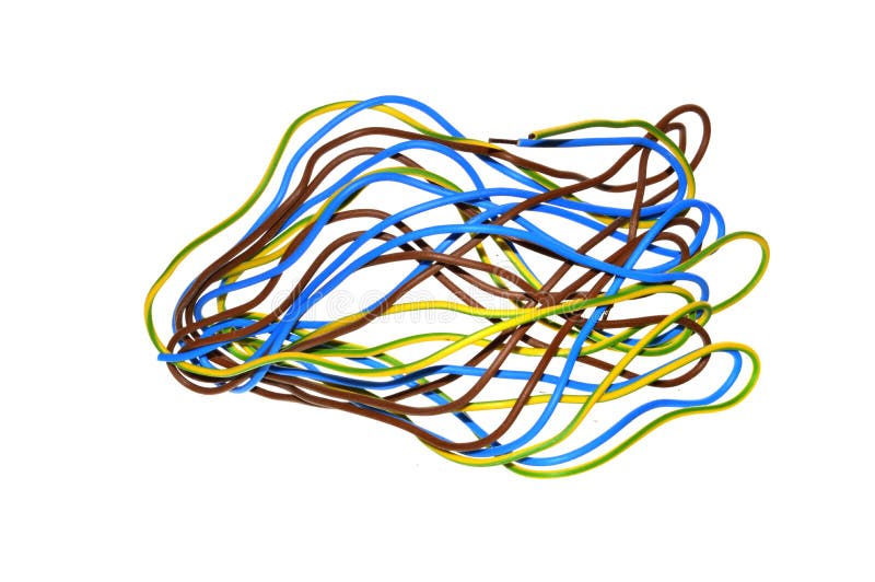 Electrical Wire Isolated on White Background Stock Image - Image of ...
