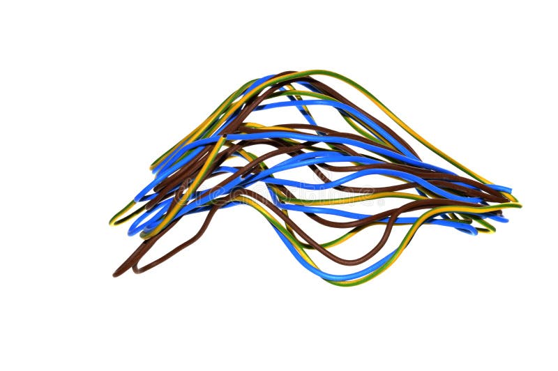 Electrical Wire Isolated on White Background Stock Photo - Image of ...