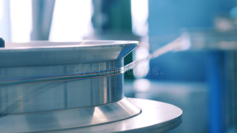 Electrical Wire Manufacturing Process. Rotating Shaft Stock Footage ...