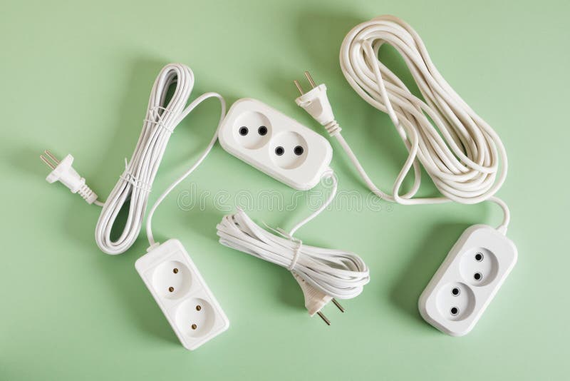 Electrical Wire and Plug, Mains Filter with Plug Connector Stock Photo ...