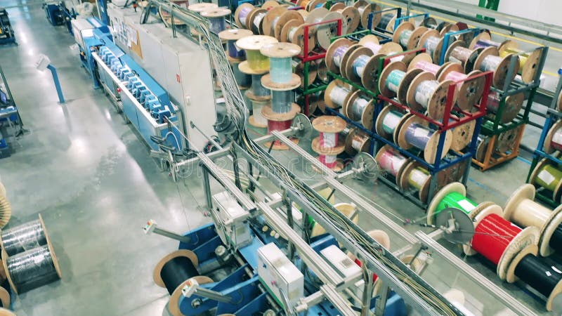 Wire Production, Cable Manufacturing Process in a Modern Factory ...