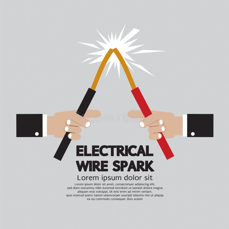 Electrical Wire Spark. stock vector. Illustration of conceptual - 62988928