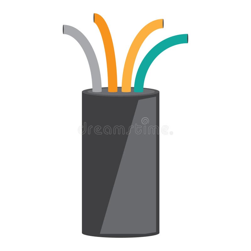 Electrical Wire. Vector Illustration Decorative Design Stock Vector ...