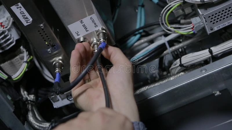 Electrical Wires and Cables Connection Stock Video - Video of hanging ...