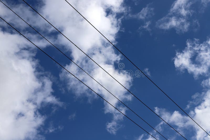 Electrical Wires that Carry High Voltage Current. Stock Photo - Image ...