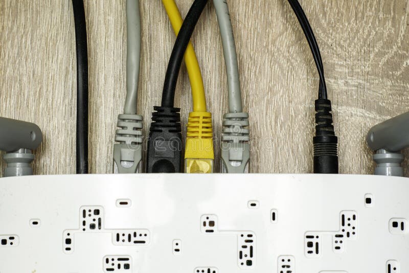 Back of DSL Modem with Cables Stock Photo - Image of rear, plug: 9722510