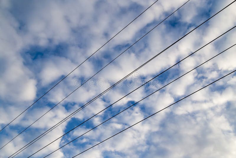 Electrical Wires on the Dawn of the Sun Stock Image - Image of relax ...