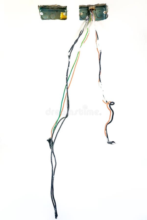 Electrical Wires Embedded in the Walls of the House Stock Image - Image ...