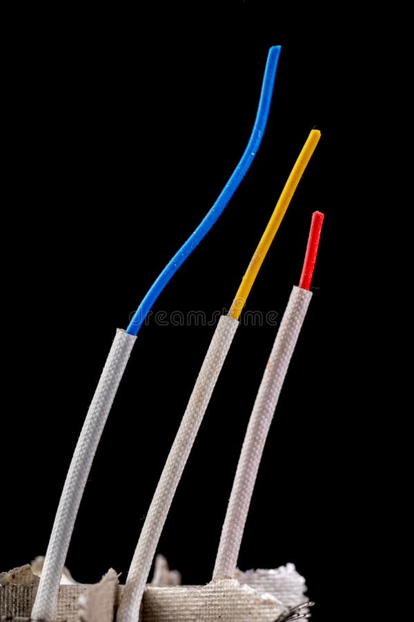 Electrical Wires in the Heating Device. Electrically Conductive Cable ...