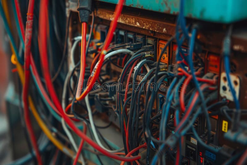 The Electrical Wires in the Phone Line Box Look Messy. Neural Network ...