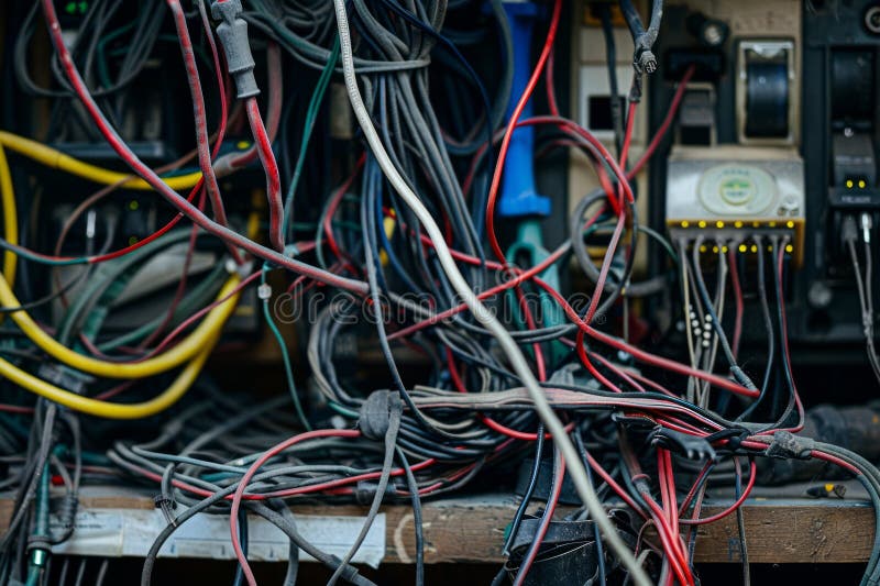 The Electrical Wires in the Phone Line Box Look Messy. Neural Network ...