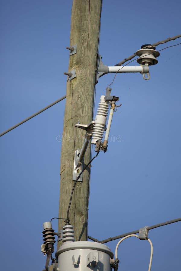 Electrical Wires and Pole stock image. Image of network - 207889043