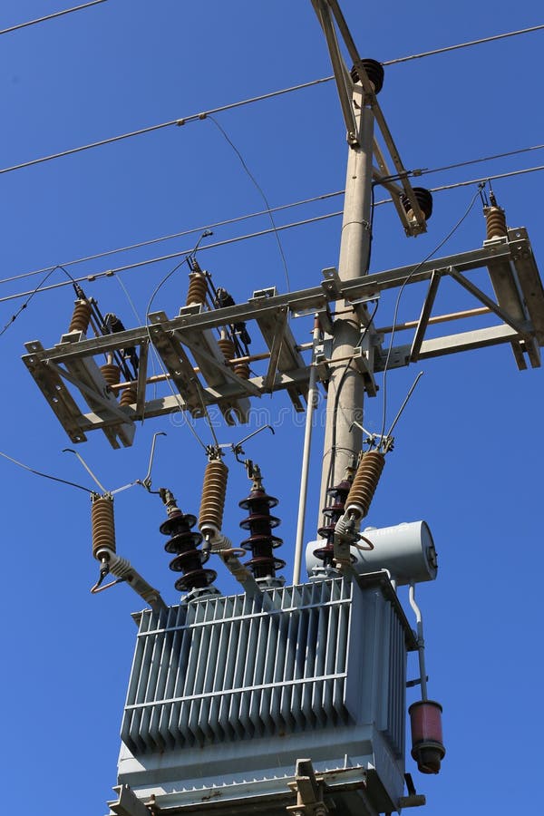 Electrical Wires on the Support Which is Electricity Stock Image ...