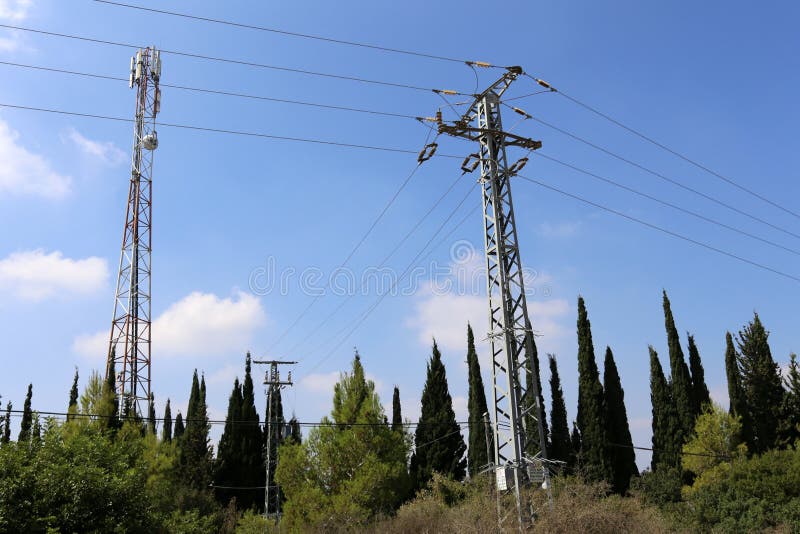 Power line wire stock image. Image of clouds, electrical - 132015755
