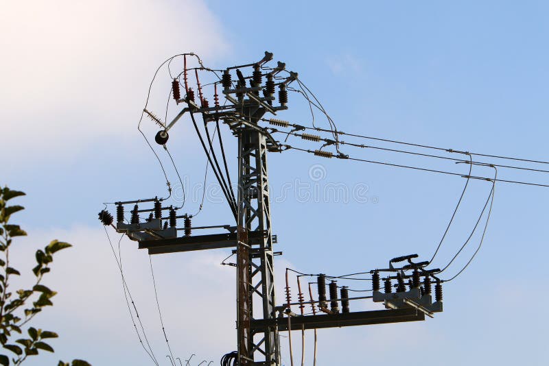 Power line wire stock image. Image of insulator, power - 132016029