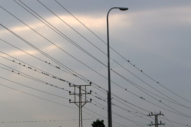 Power line wire stock image. Image of clouds, wires - 132016131