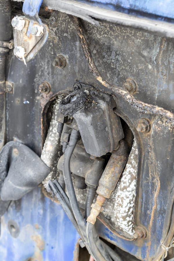 Electrical Wires in Terrible Condition Stock Photo - Image of accident ...