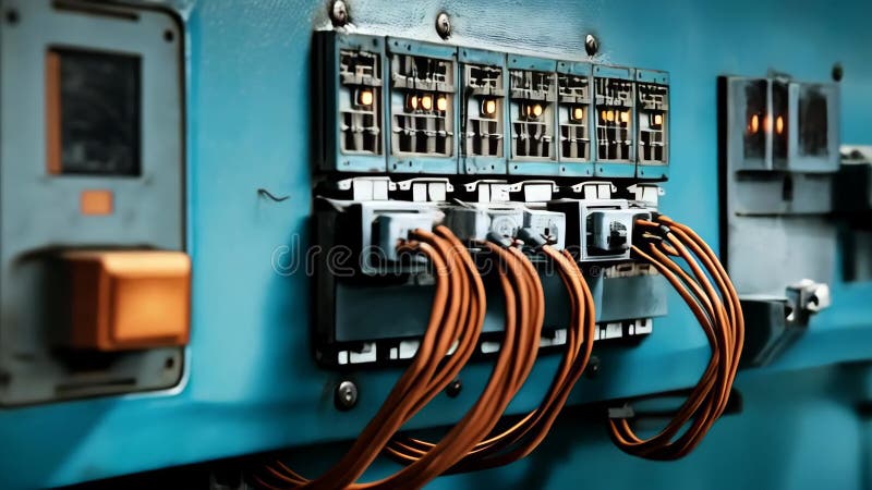Electrical Wires on Vintage Electrical Panel Stock Footage - Video of ...