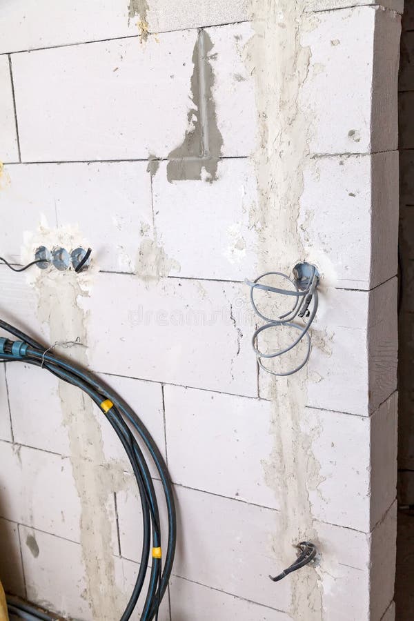 Electrical Wiring Concept Background. the Electrical Box with Wires is ...