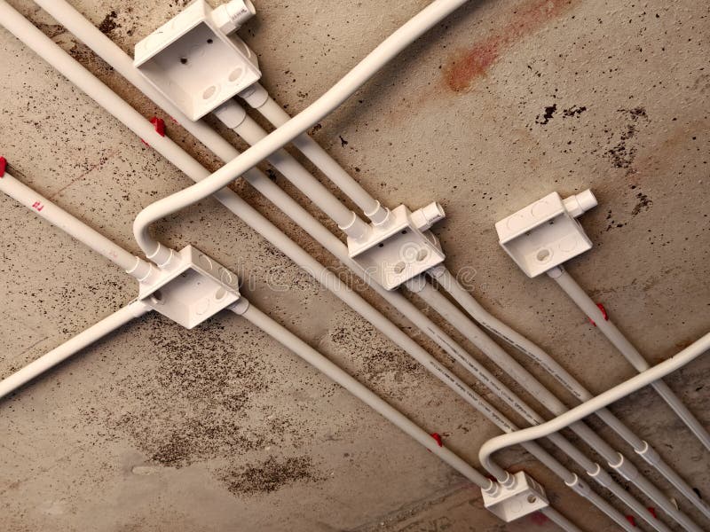 The Electrical Wiring at the Construction Site is Completed and ...