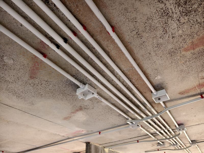 The Electrical Wiring at the Construction Site is Completed and ...