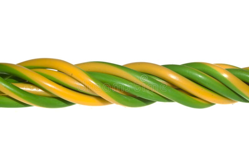Electrical Wiring Isolated on White Background Stock Image - Image of ...