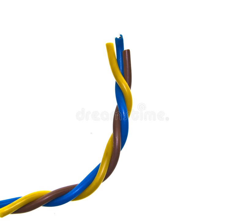 Electrical Wiring Isolated on White Background Stock Photo - Image of ...