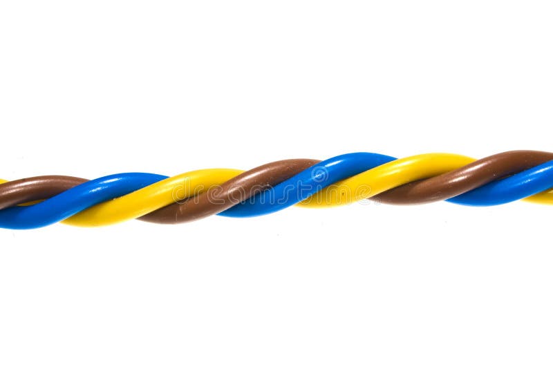 Electrical Wiring Isolated on White Background Stock Image - Image of ...
