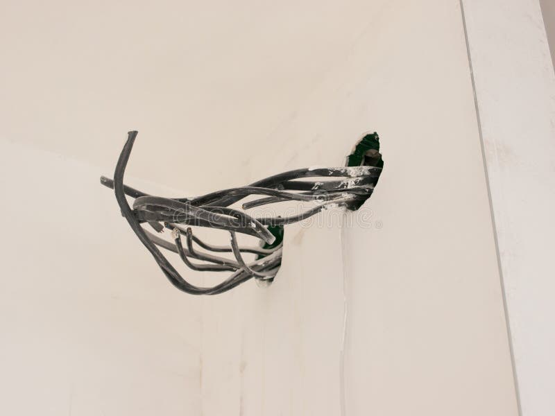 Power socket hole stock image. Image of hole, concrete - 105482571