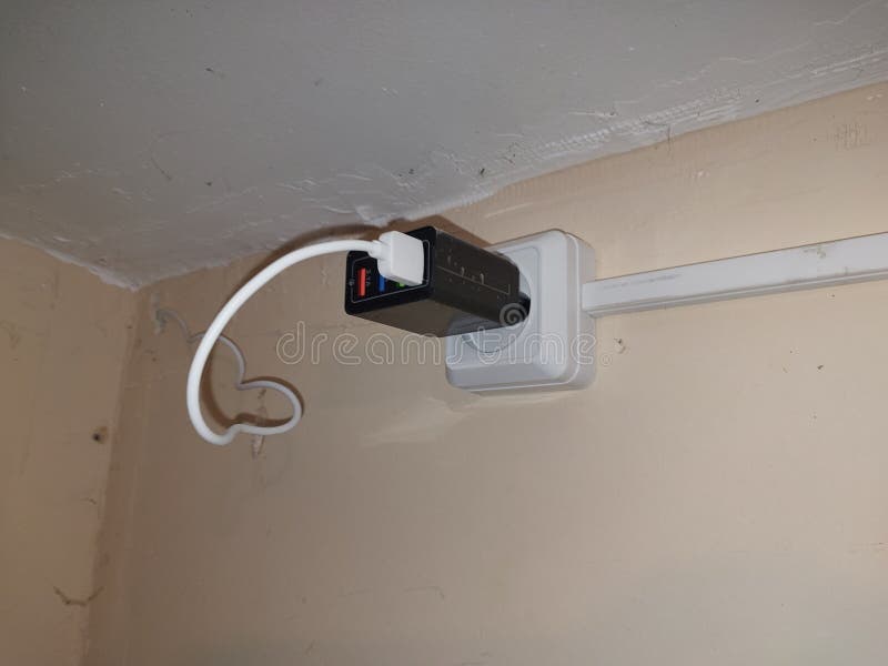 Electrical Wiring for Powering Low-power Equipment Stock Photo - Image ...