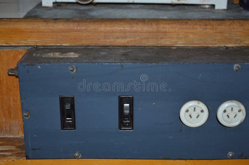 Electrical Wiring and Sockets in the Old Building Stock Image - Image ...