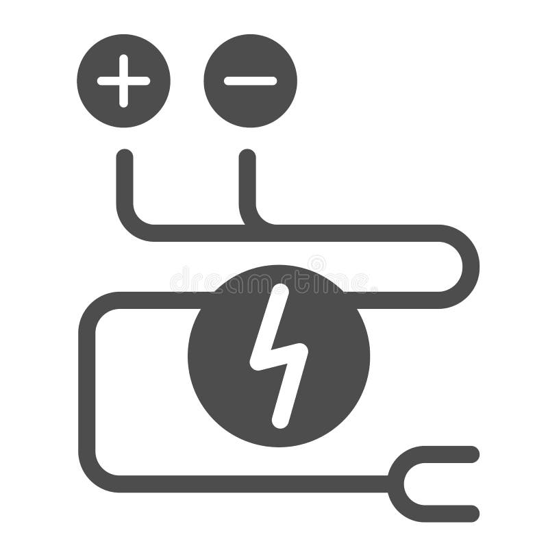 Car Electrical Wiring Solid Icon. Automobile Plug Vector Illustration ...